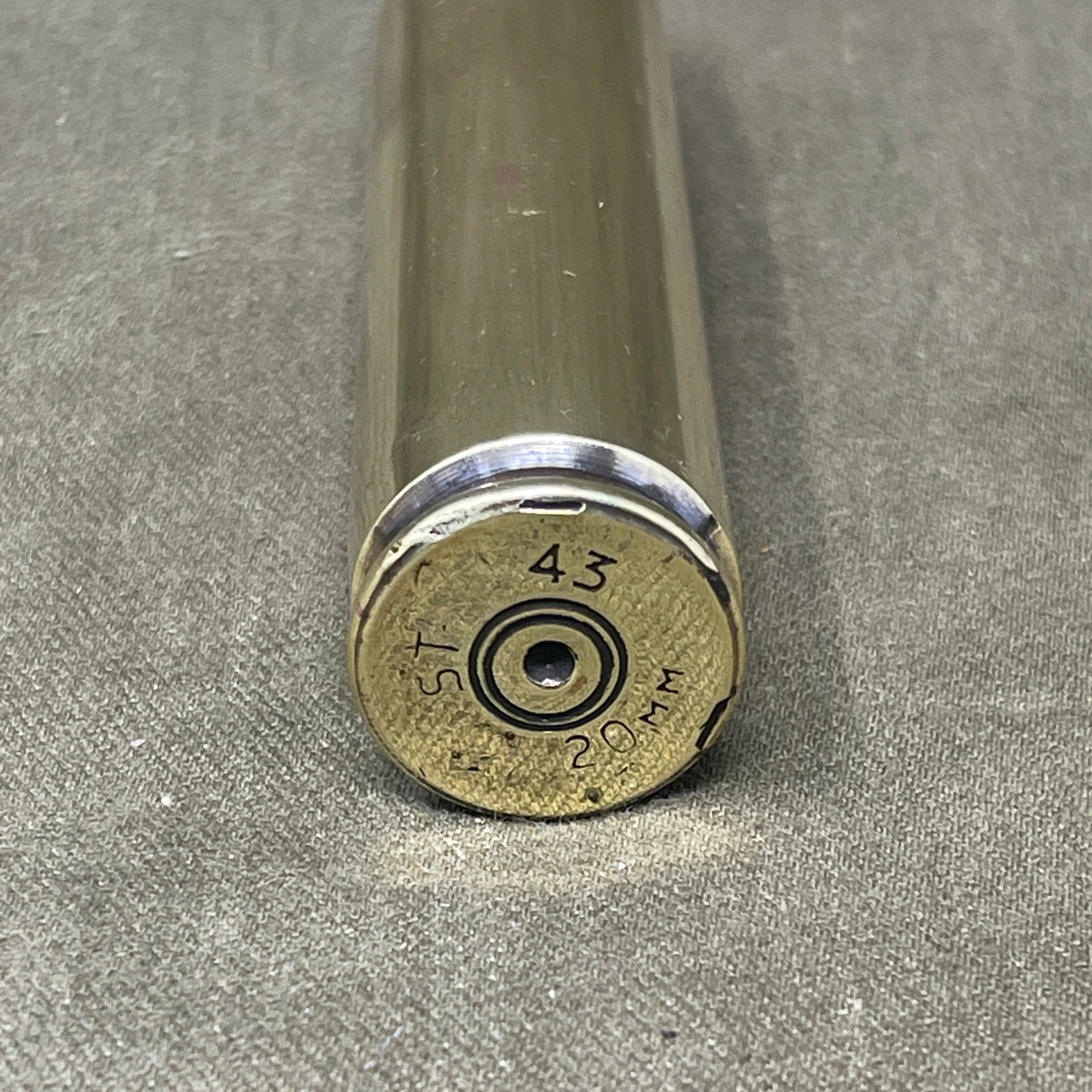 This particular 20mm casing was manufactured in “ST” = Royal Ordnance ...