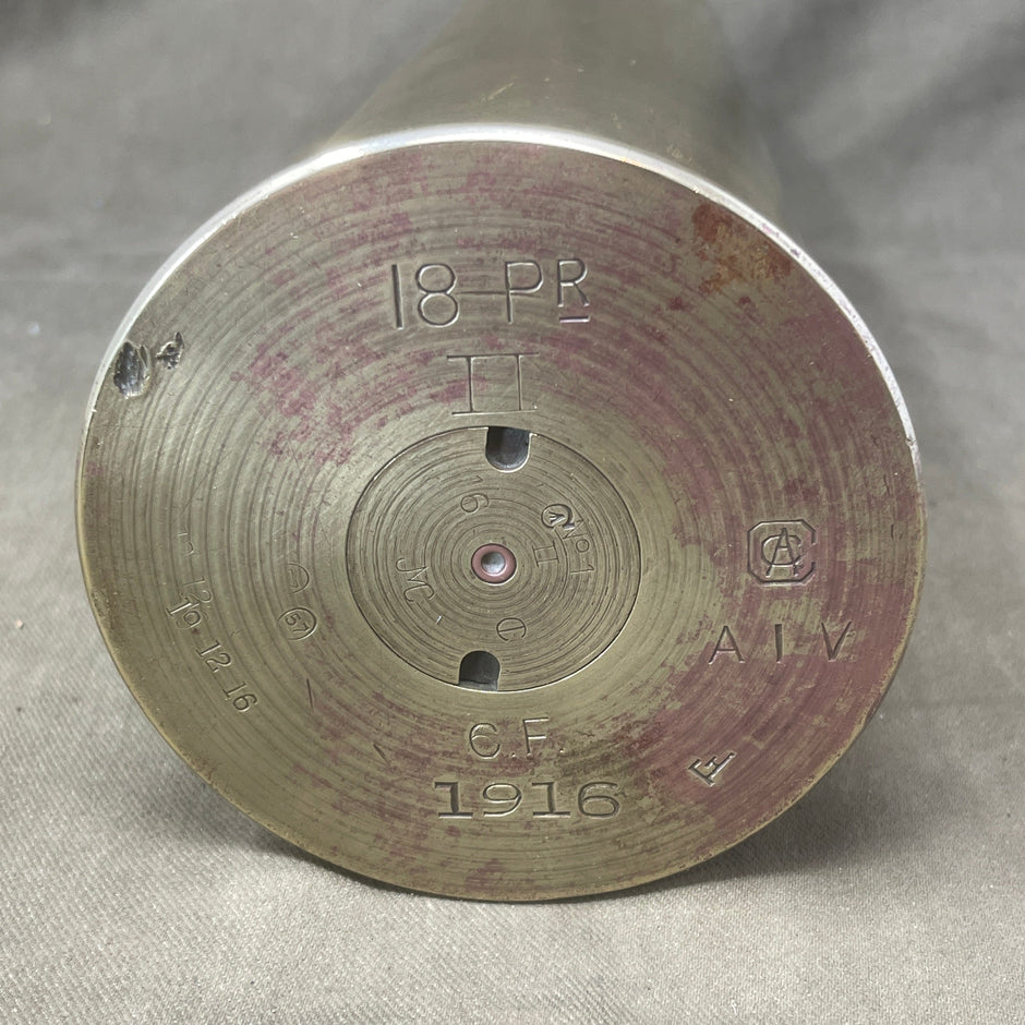 WW1 1916 Dated 18 Pdr Brass Shell Case