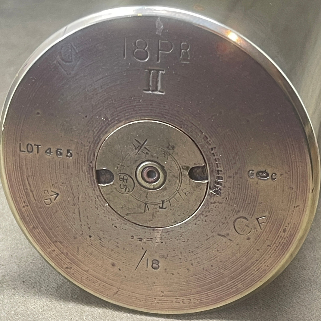 WW1 1918 Dated 18 Pdr Brass Shell Case