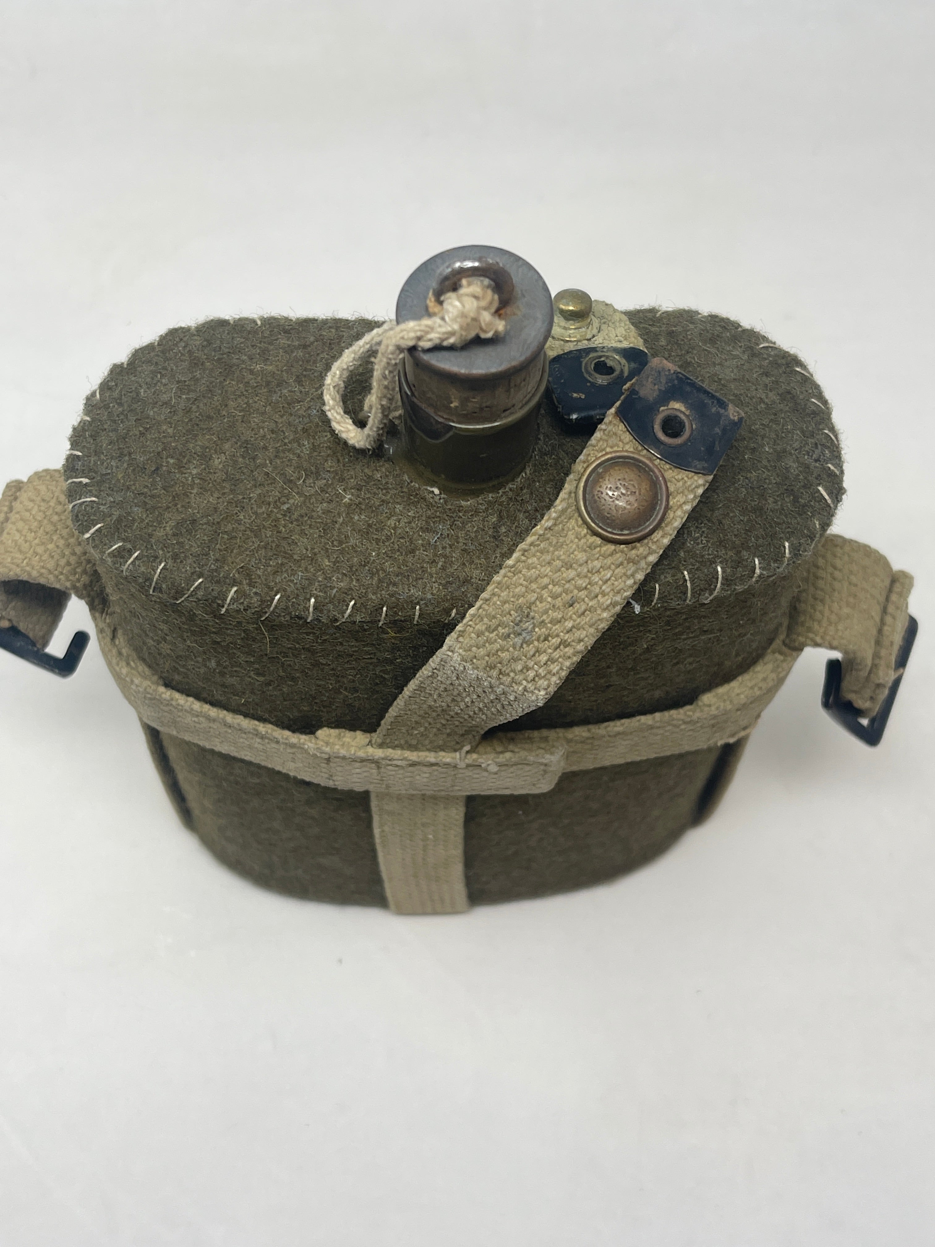 British 1937 Pattern Webbing Water Bottle with Webbing Cradle